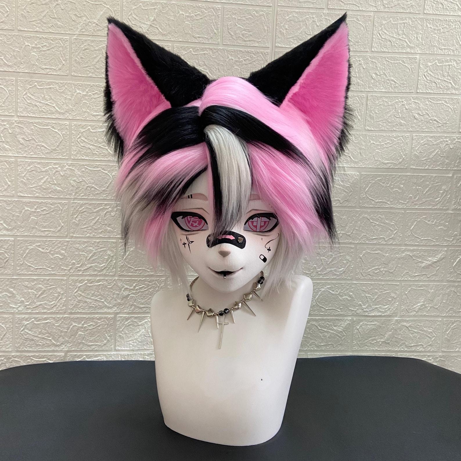 Visual Kei Fox Kigurumi Fursuit Head, Handmade Goths Kig Fursona Head ...
