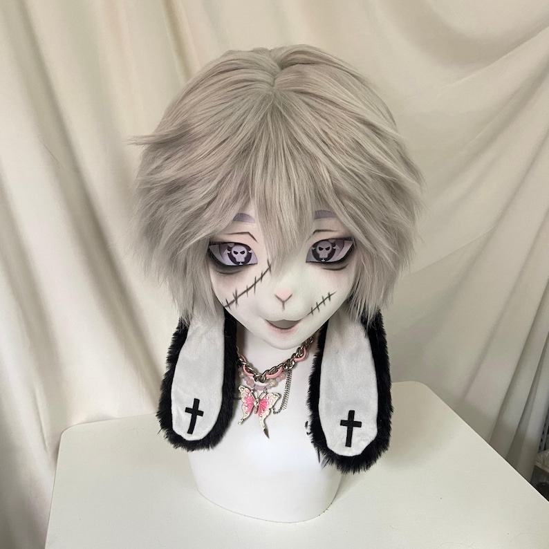 Visual Kei Evil Rabbit Kigurumi Fursuit Head, Handmade Goths Kig ...