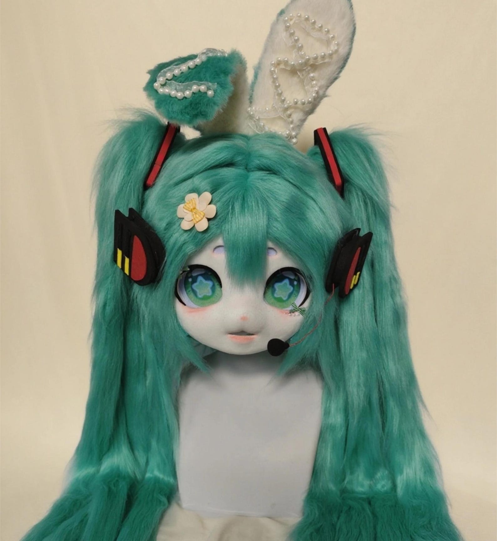 Hatsune Miku Kigurumi Fursuit Head, Moe Bunny Kig Fursona Head, OOAK ...
