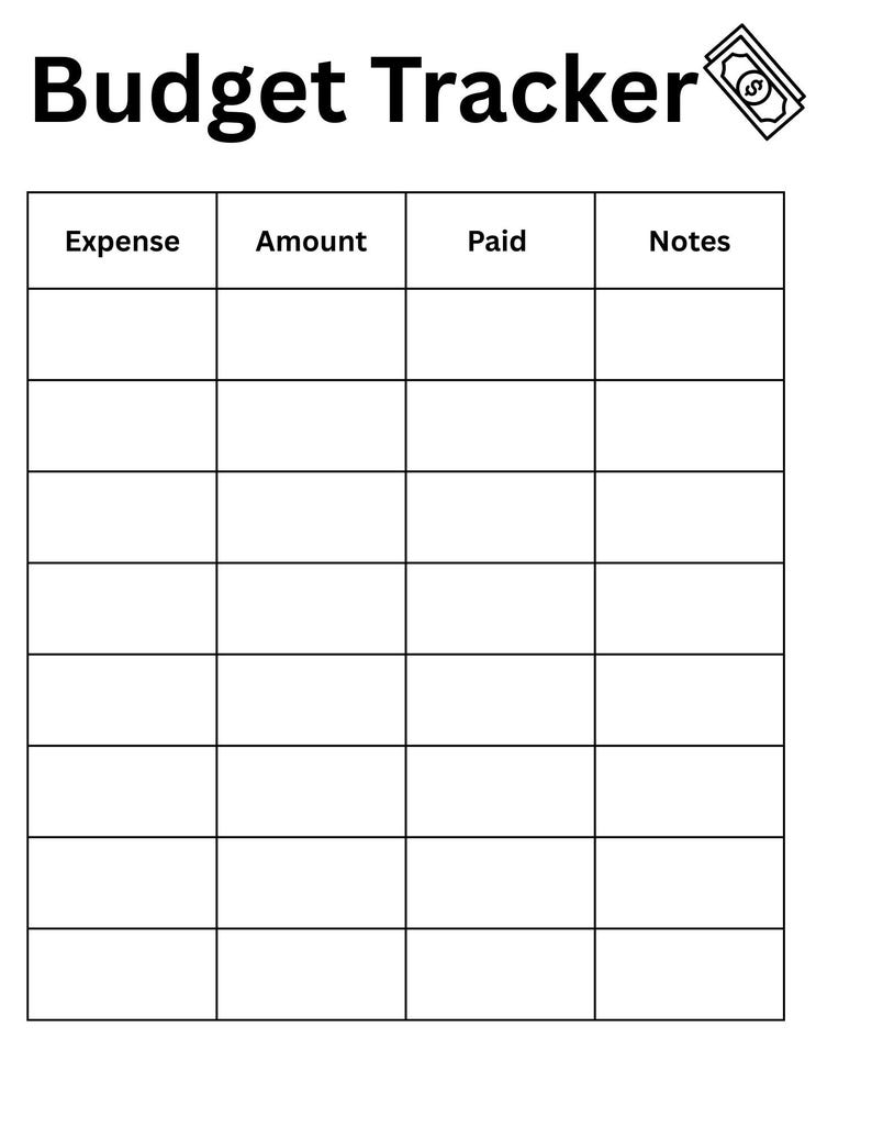 Budget Tracker Printable, Expense Tracker, Monthly Budget Planner ...