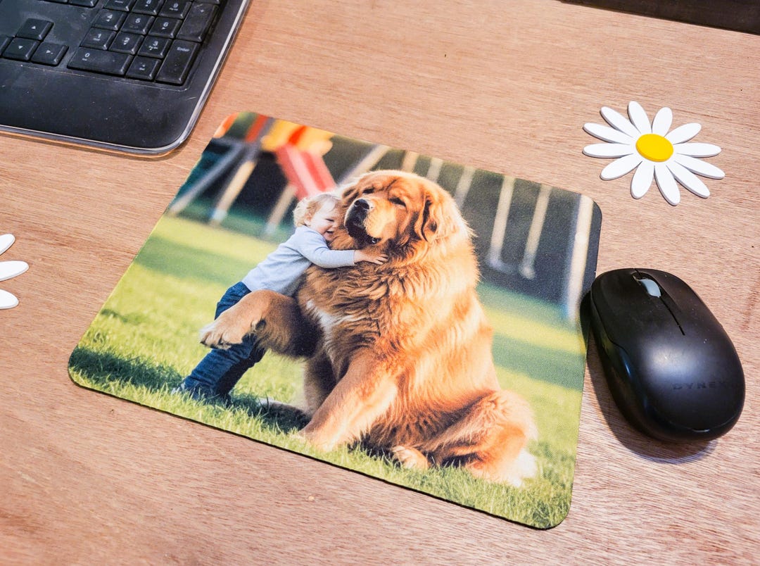 Gentle Giant Tibetan Mastiff With Child Computer Mousepad Dog Lover ...