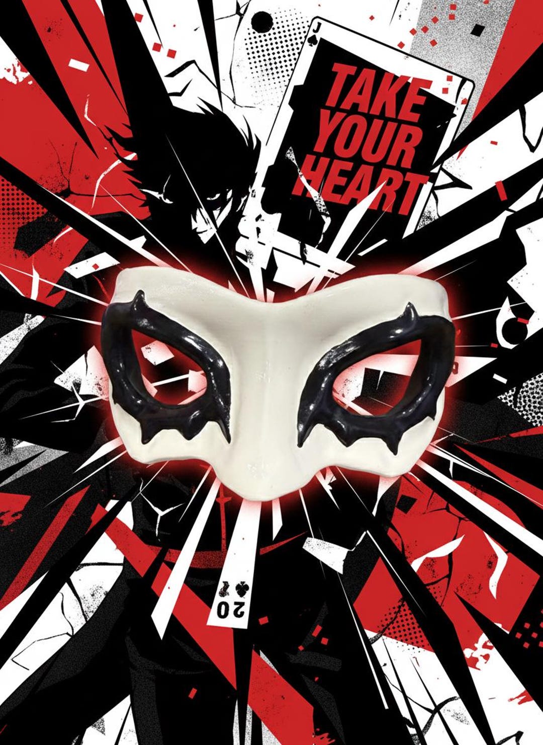Phantom Thief Mask - Persona 5 Joker Inspired Cosplay | Handcrafted ...