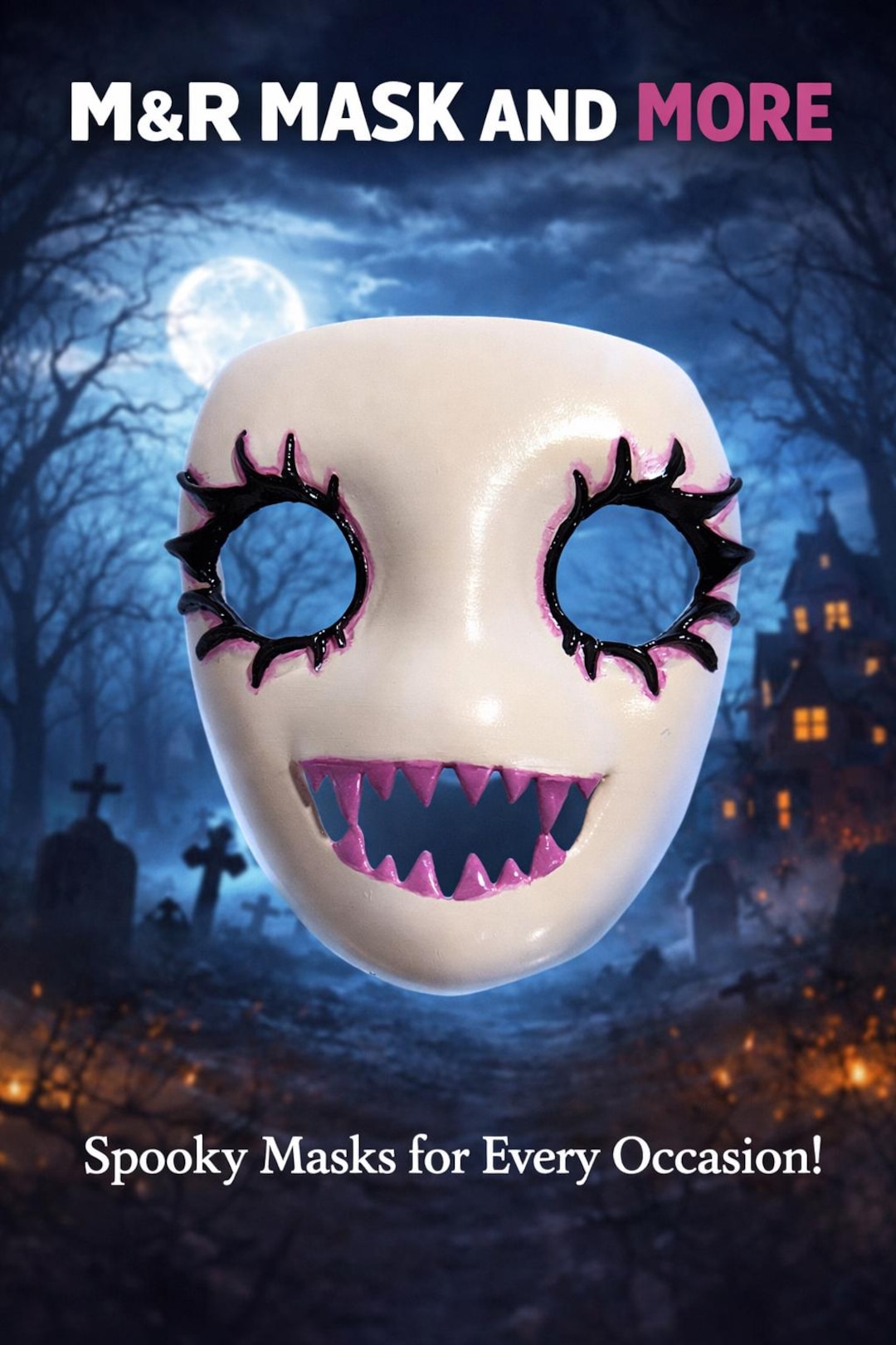 Creepy Doll Horror Mask – Small 6” Handmade Mask | Doll Mask | Spooky ...