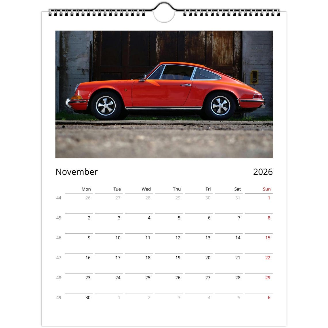 Old School Car Calendar 2026 – Vintage Muscle Cars, Classic Car Lovers ...