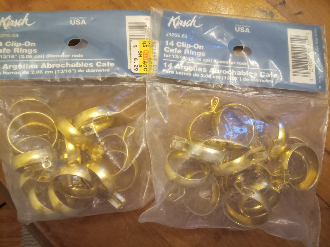 28 Clip on Cafe Curtain Rings, New Old Stock - Etsy