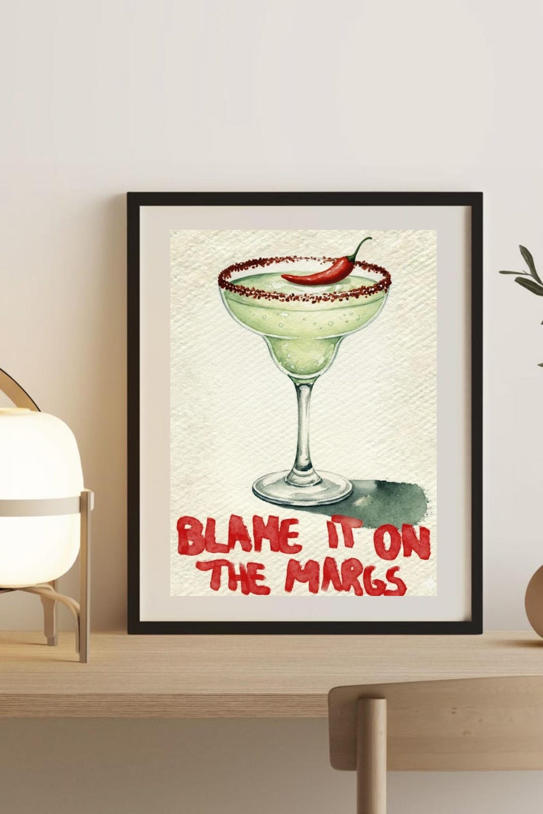 Blame It on the Margs Digital Print Spicy Margarita Art Kitchen Decor ...
