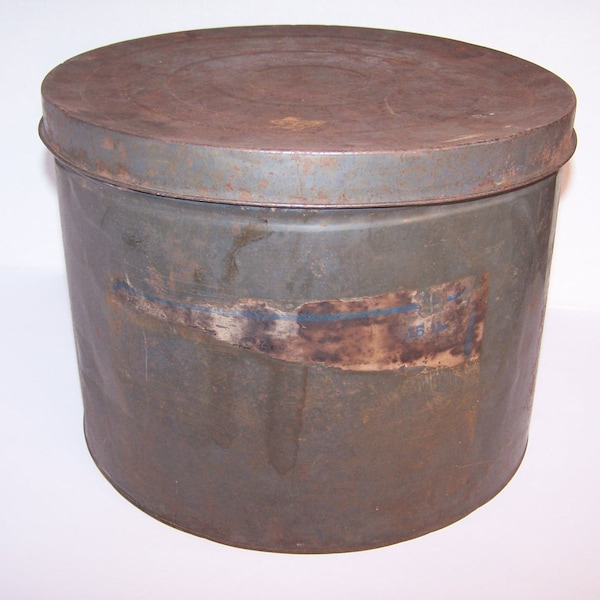 Vintage Tin Canister - Etsy