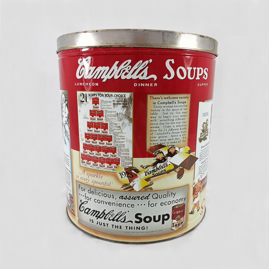 Tin Campbell's Soups™ Tin 1990s Campbell's Soup™ Vintage Ad Images Soup ...