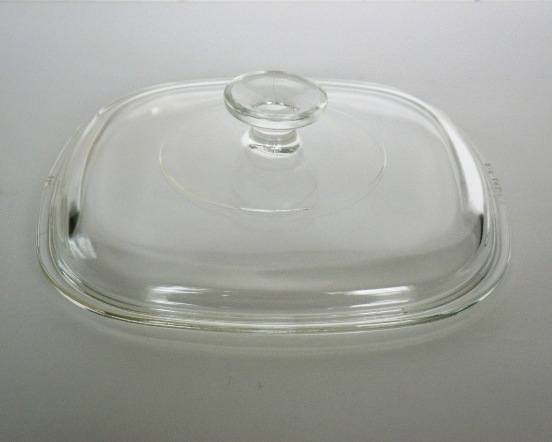 Corningware Glass Lid A-9-C Lid Square Large Knob - Etsy