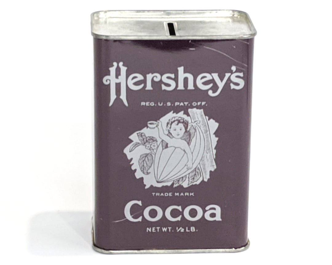 Tin Bank Hershey Cocoa Bean Baby™ Coin Bank Hershey Vintage Label Cocoa ...