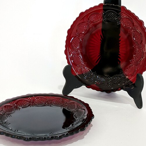 Avon Cape Cod Ruby Butter Dish. - Etsy