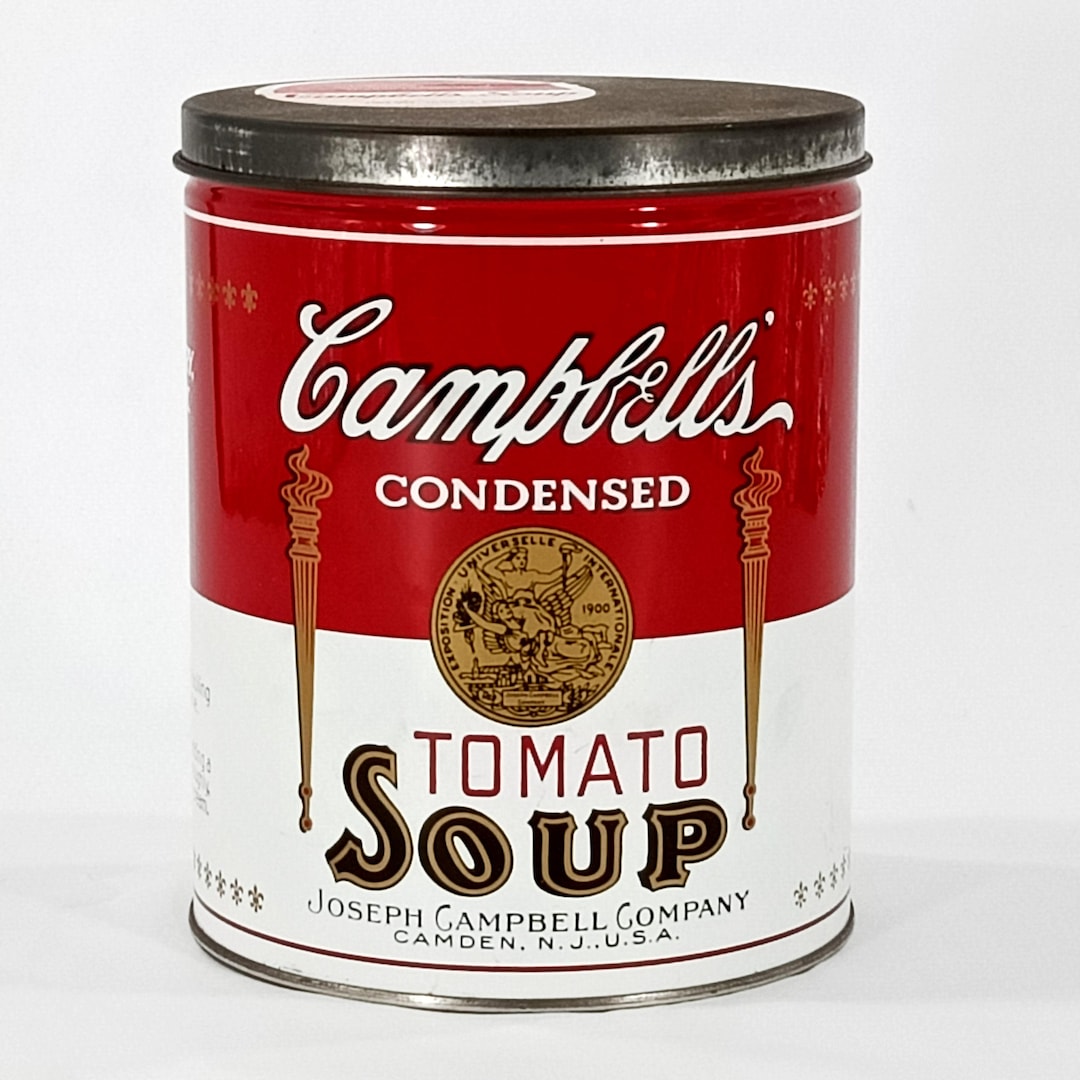 Tin Campbell's® Soup ©1996 Campbells Tomato Soup Vintage Red White ...