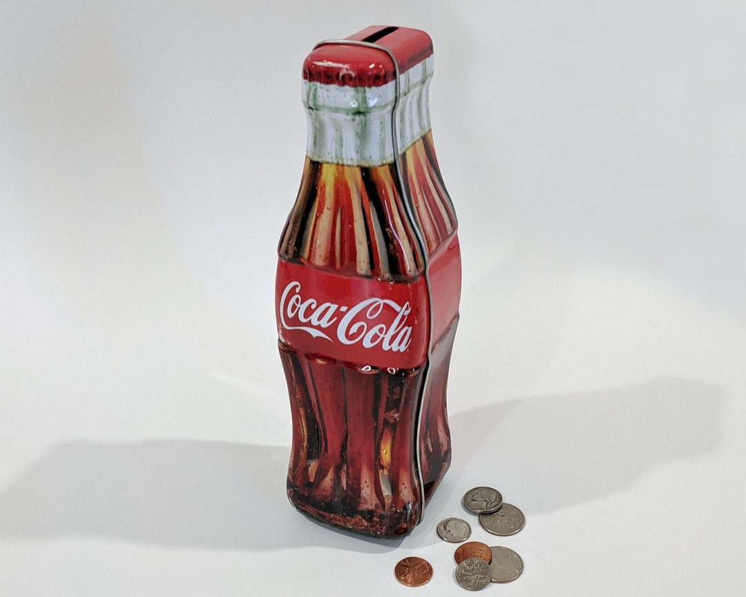 Tin Bank Coke Bottle Coin Bank Coca-cola® Metal Tin Money Bank Coke ...
