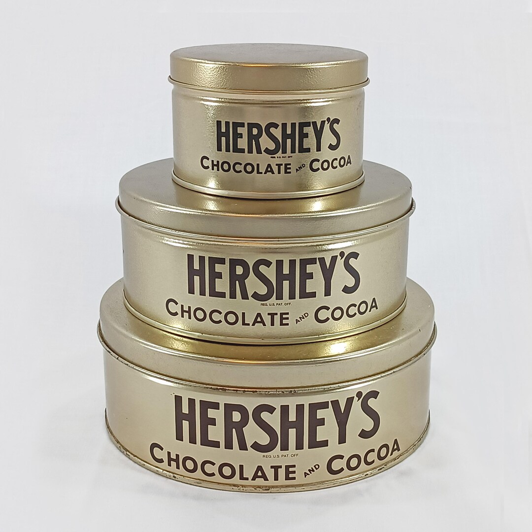 Tins: Hershey's® Stacking Tower–set of 3–"chocolate and Cocoa"–vintage ...