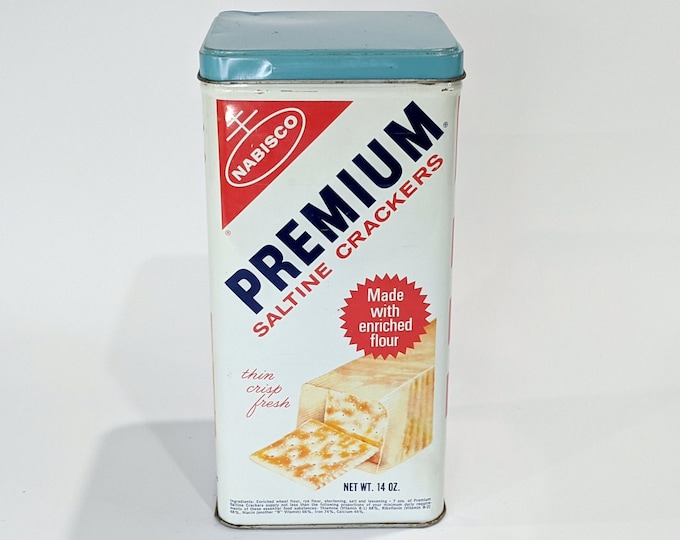 Nabisco® Premium® Saltine Cracker Tin ©1969 Vintage Metal Cracker ...