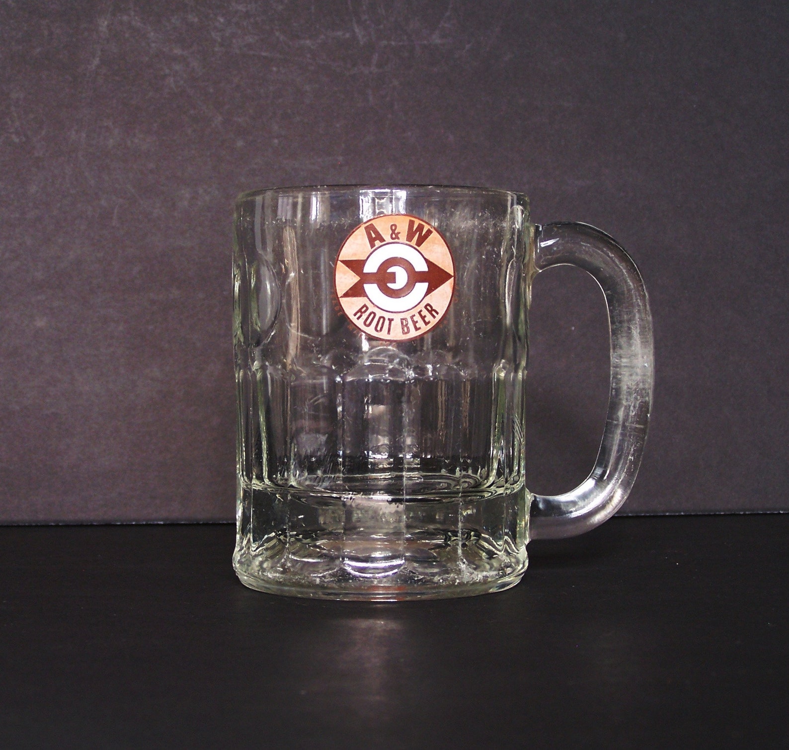 Mug A&W® Root Beer Glass Mug Bullseye 8-oz. 16-flute Base | Etsy