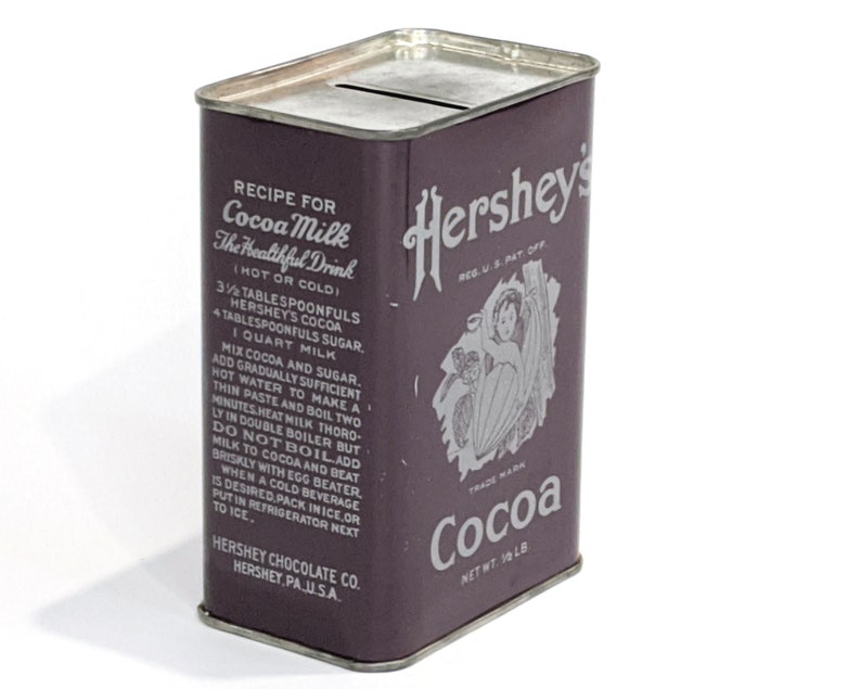 Tin Bank Hershey Cocoa Bean Baby™ Coin Bank Hershey Vintage Label Cocoa ...