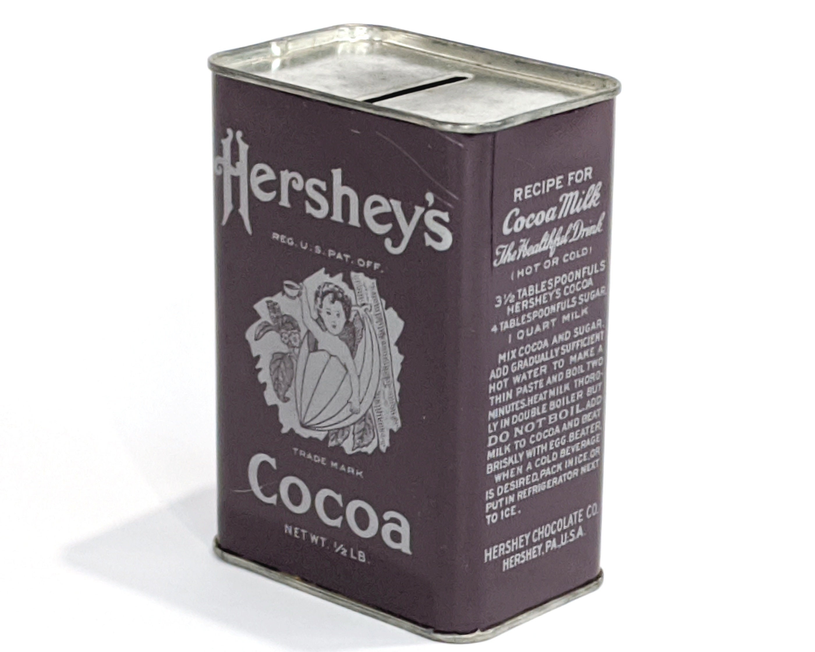 Tin Bank Hershey Cocoa Bean Baby™ Coin Bank Hershey Vintage Label Cocoa ...