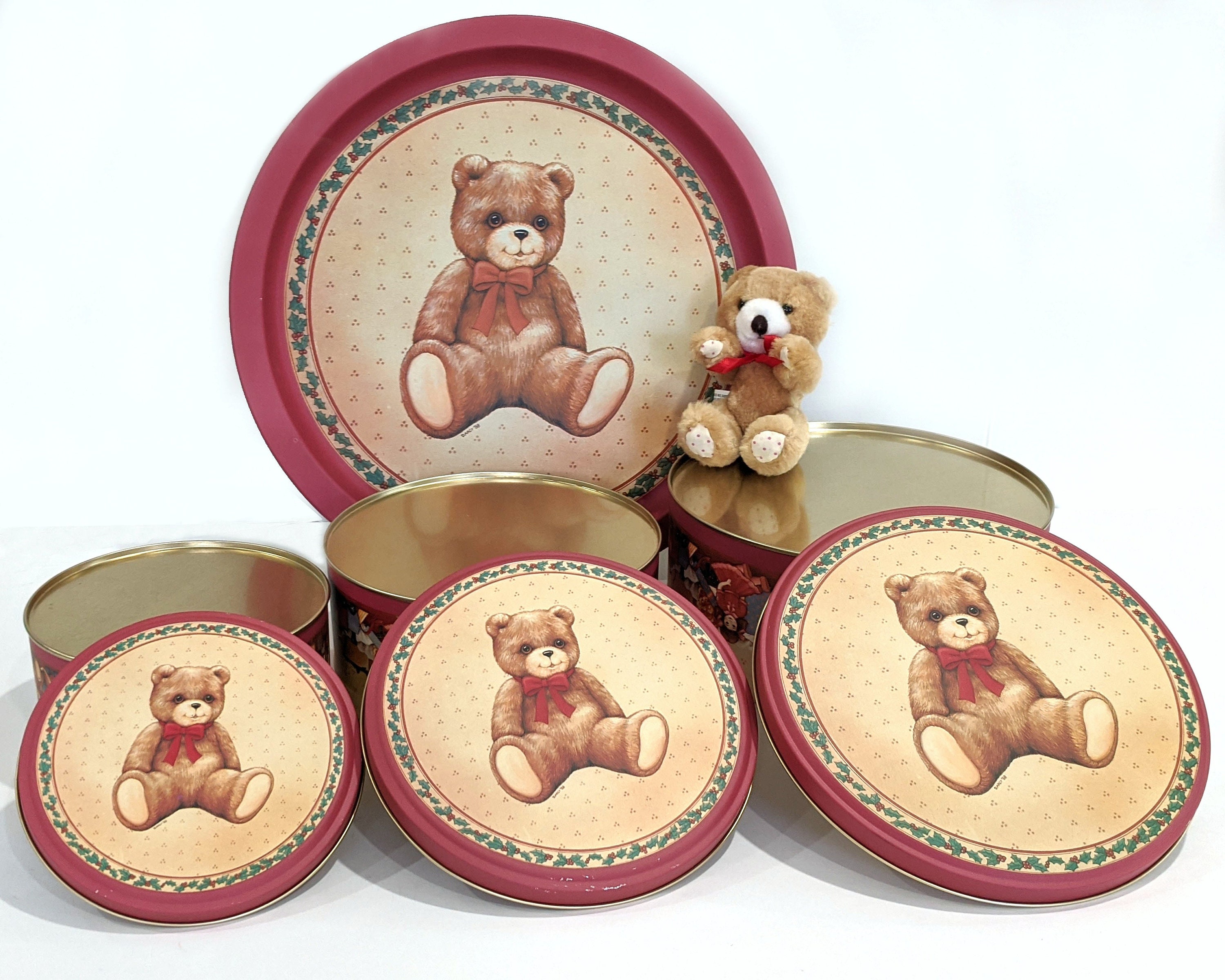Tin Teddy Bear Set toy Box Teddy Set Canister Tins - Etsy