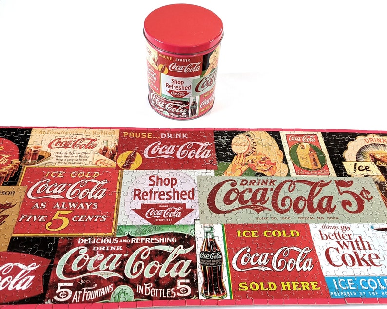 Coca-cola® Puzzle 700 Piece Jigsaw Puzzle Coke Tin Vintage Ad - Etsy