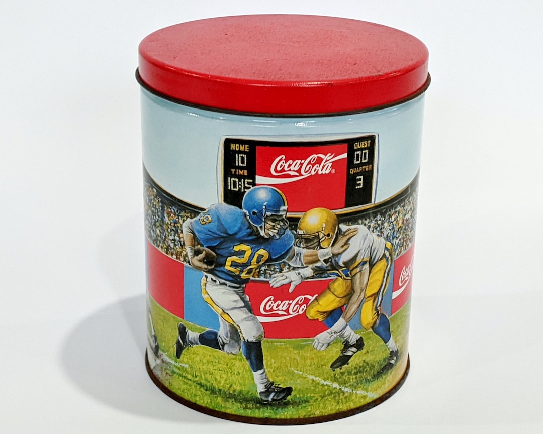 Tin Coca-cola® Sports Coke® Football Basketball Baseball Canister ...