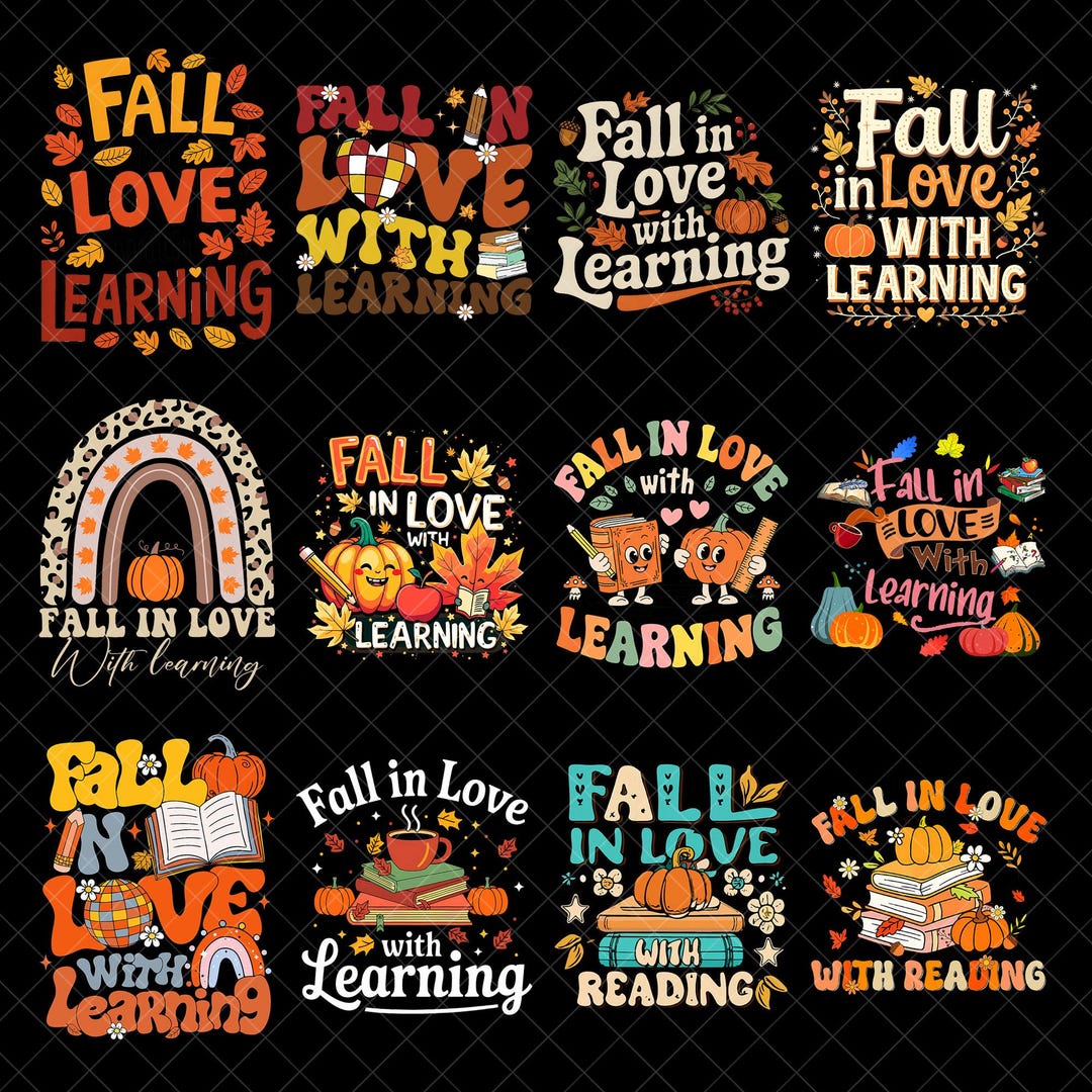 Fall Into Learning Png, Thankful Teacher Png, Thanksgiving Png, Fall ...