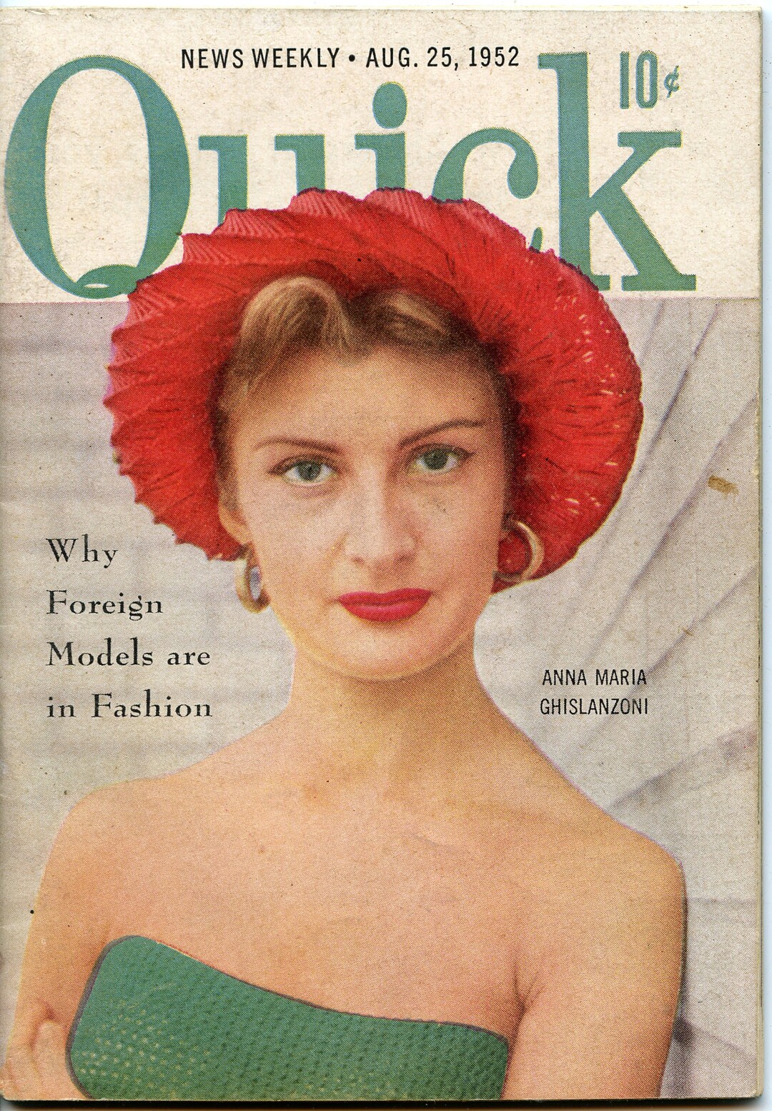 Quick News/tabloid Mini-magazine August 25, 1952, Italian Model Cover ...