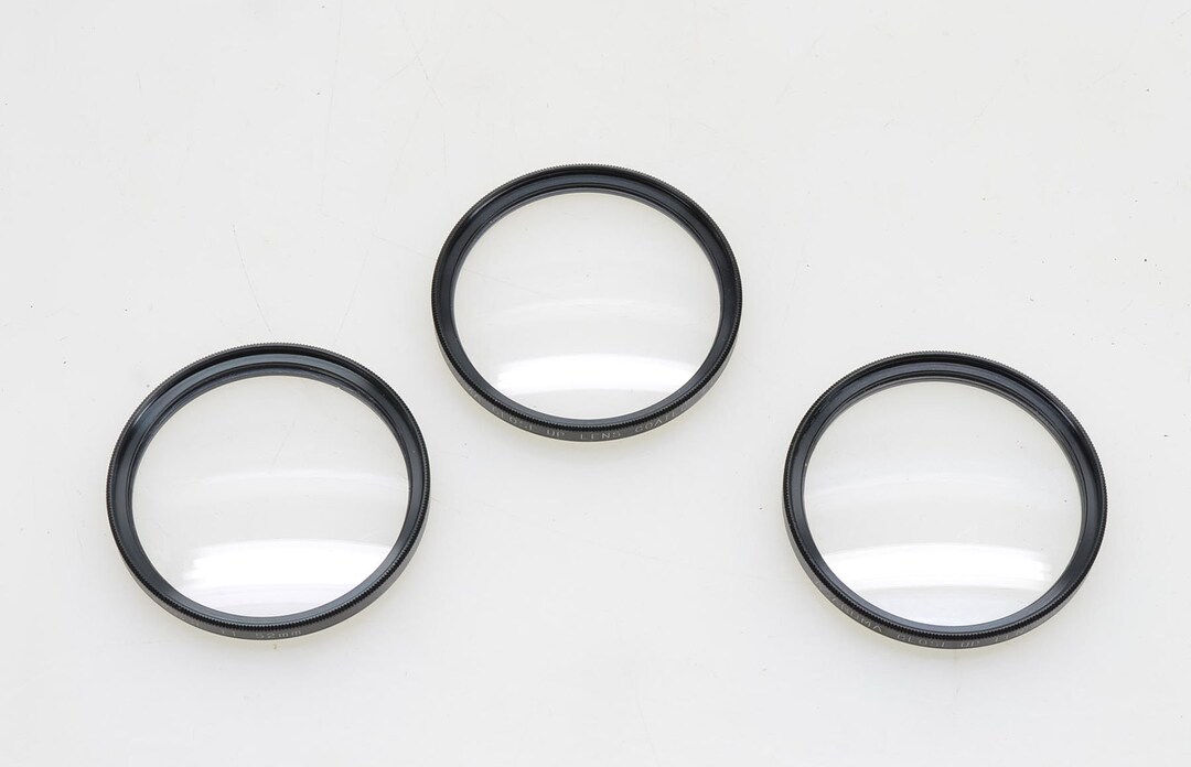 Vintage Asanuma 52mm Lens Filter Set +1 +2 +4 Magnification for Close ...