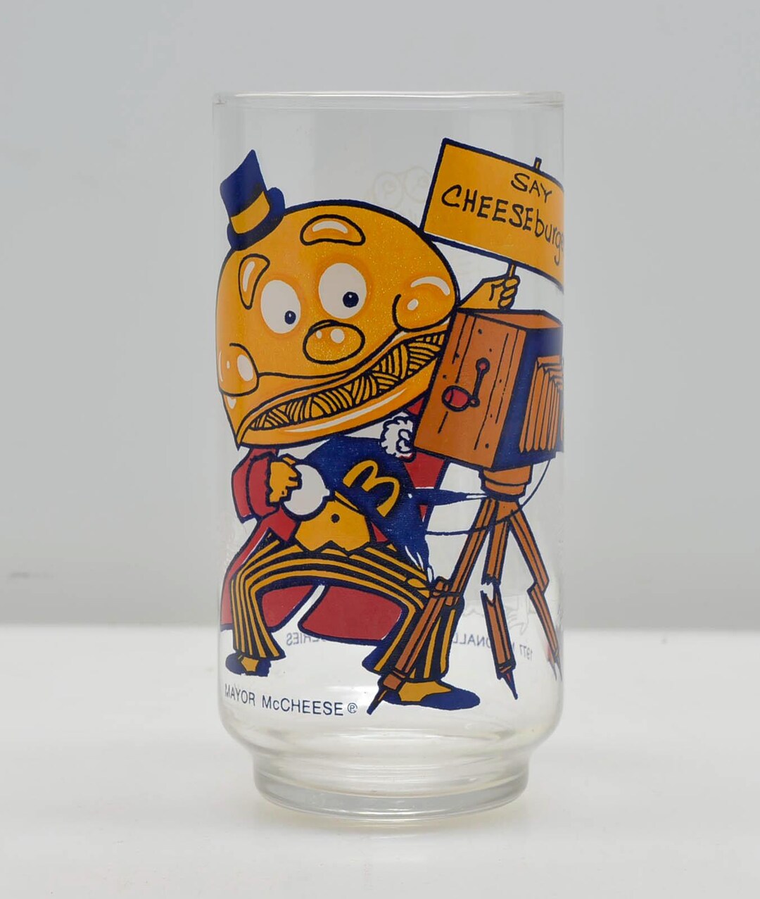 Vintage 1977 Mcdonald's Drinking Glass Mayor Mccheese Using Antique ...