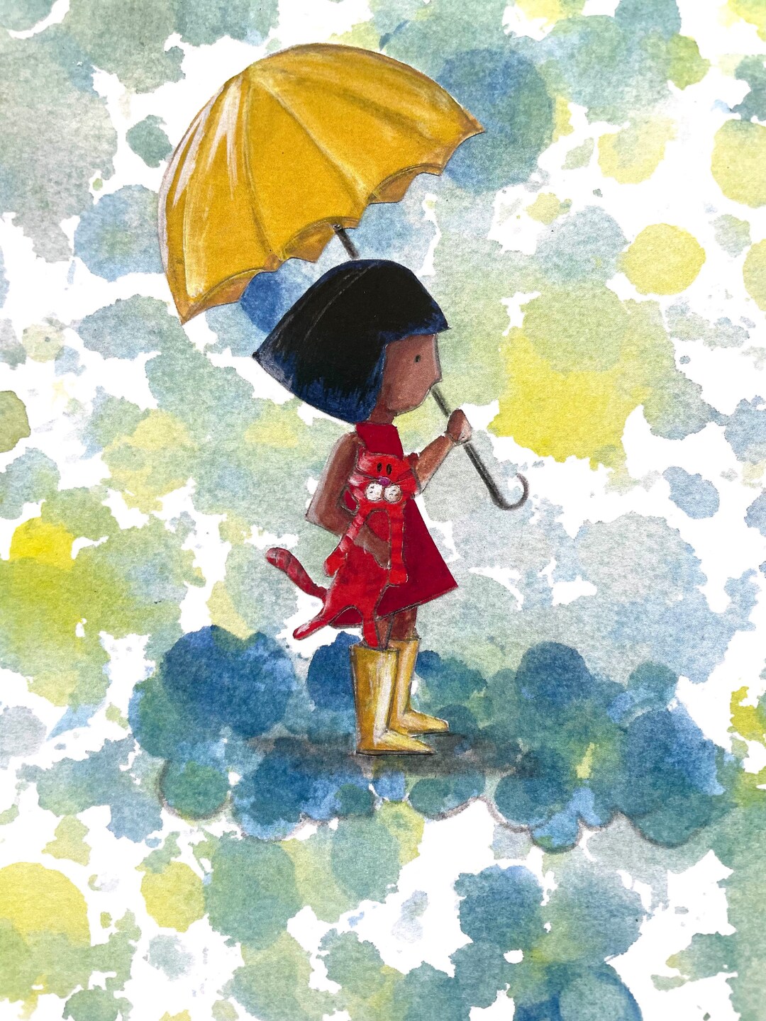 Note Card: "summer Rain" (blank Inside) - Etsy
