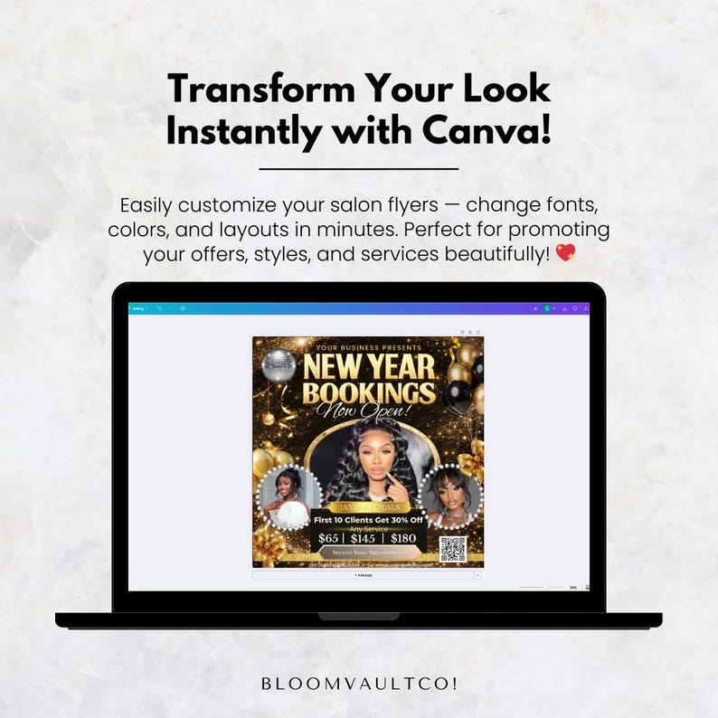 January 2026 New Years Bookings Flyer | January Braids Hair Flyer ...