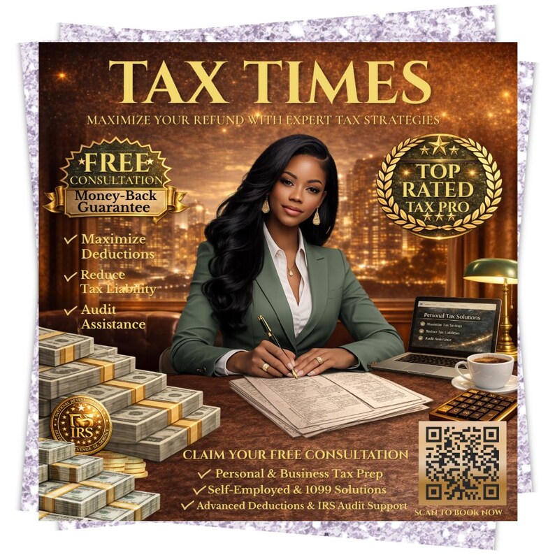 Tax Prep Flyer Canva Template, Accountant Marketing, Tax Season 2026 ...