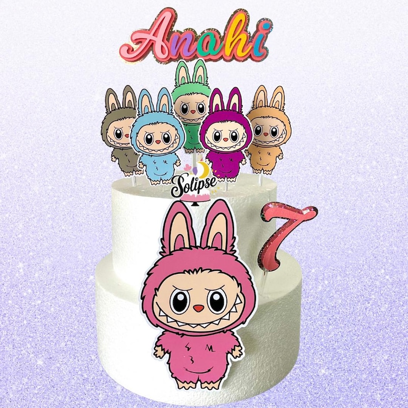 Labubu Cake Toppers - Etsy