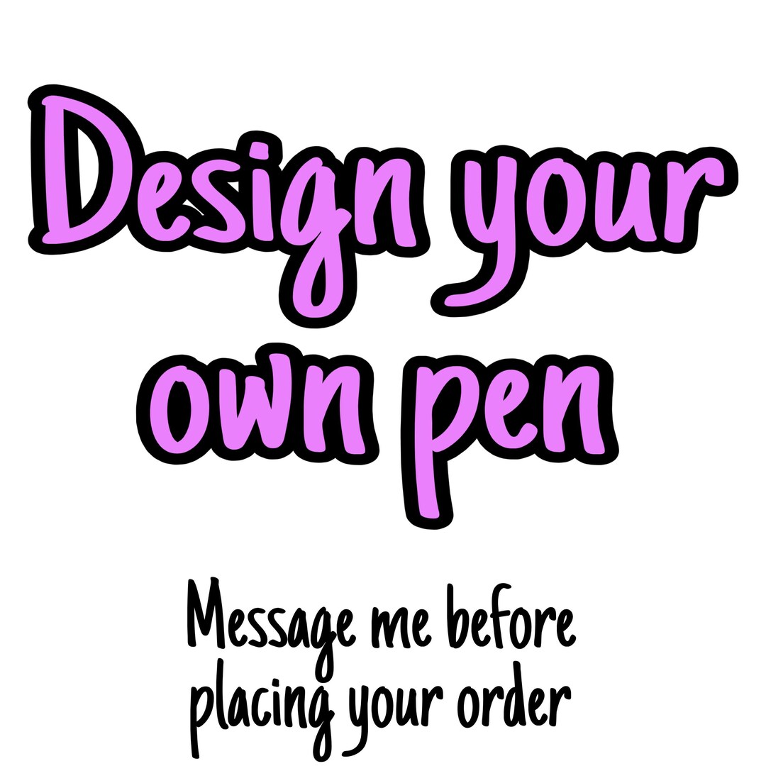 Custom Glitter Pens - Etsy