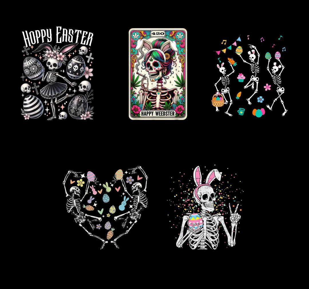 Easter Skeleton PNG, Funny Skeleton Easter , Bunny Ears Skull Clipart ...
