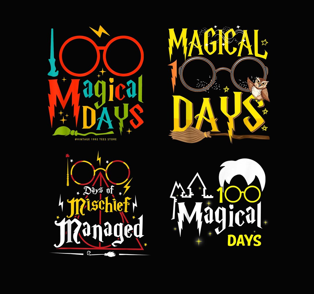 Magical 100 Days of School PNG, Cute Magic Theme 100th Day Design ...