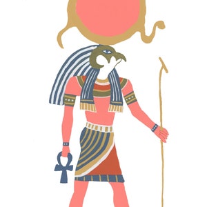 Ra Print | Egypt Wall Art | Giclee Poster | Gouache Illustration ...