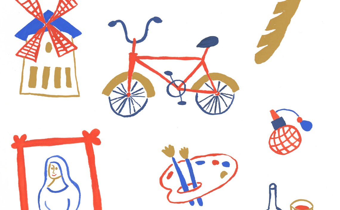 Paris Icons Art Print Kids Wall Art Travel Poster - Etsy
