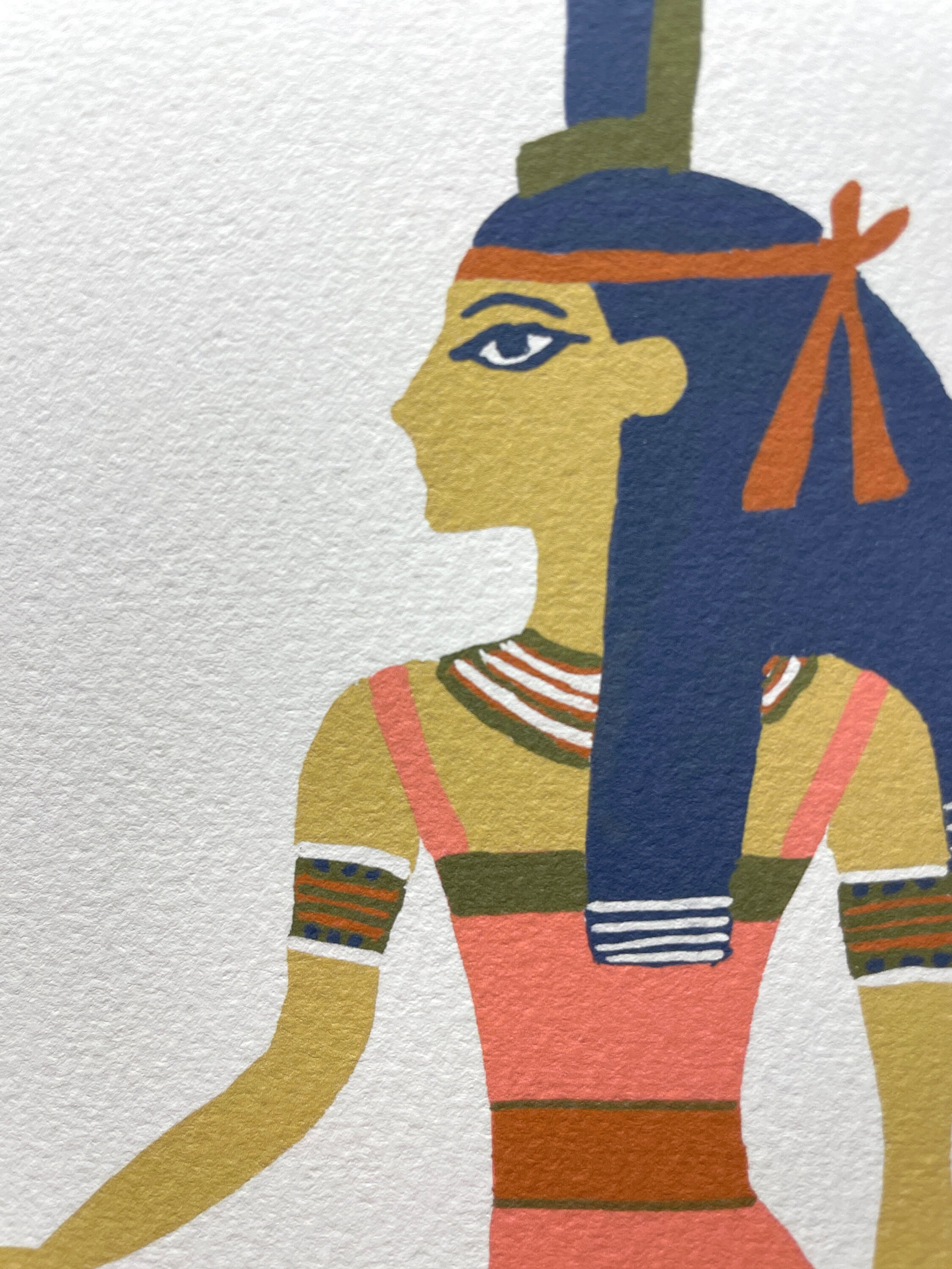 Isis Print | Egypt Wall Art | Giclee Poster | Gouache Illustration ...
