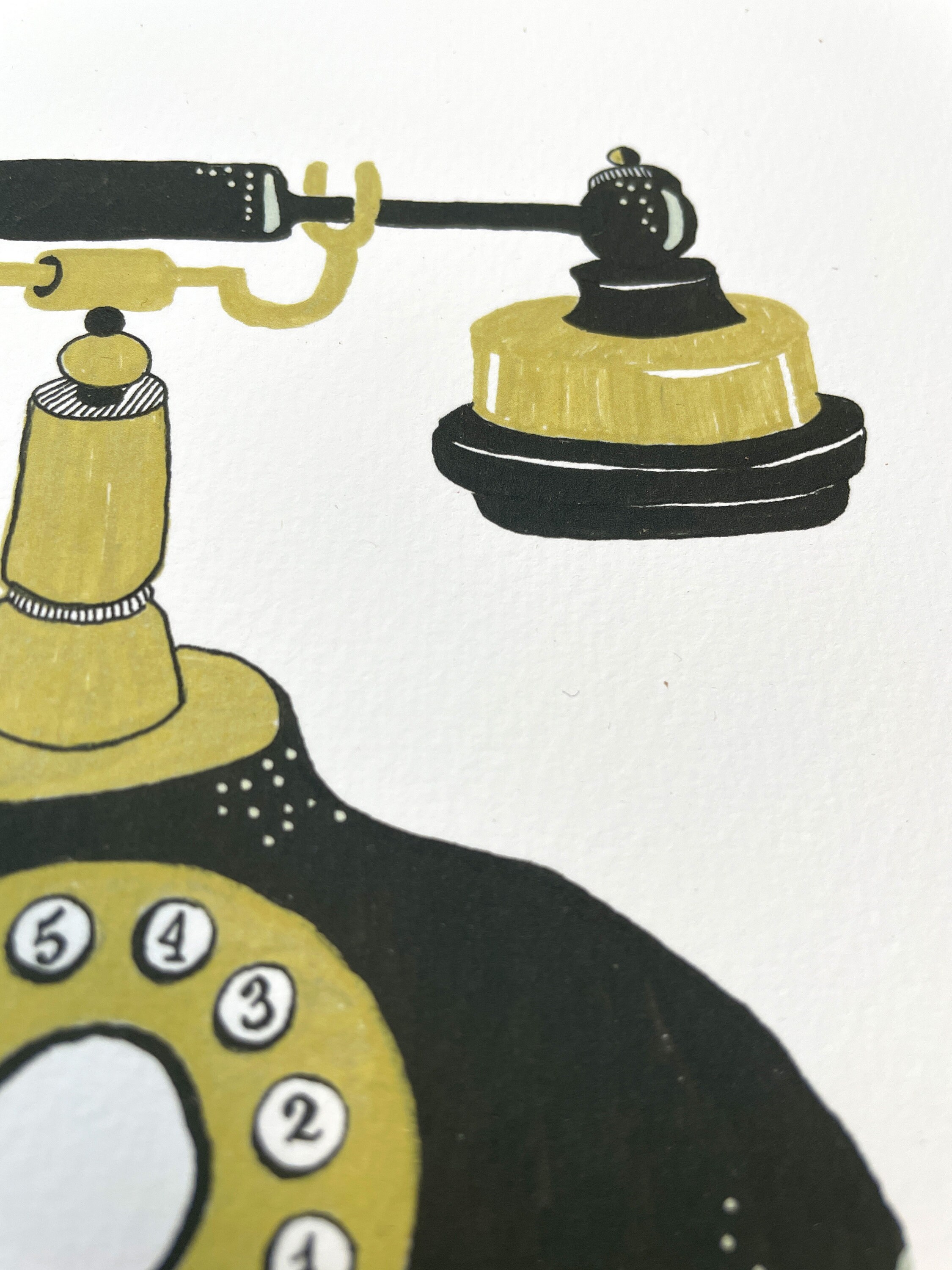 Vintage Phone Art Print | Retro Series Home Decor | Wall Art | Giclee ...