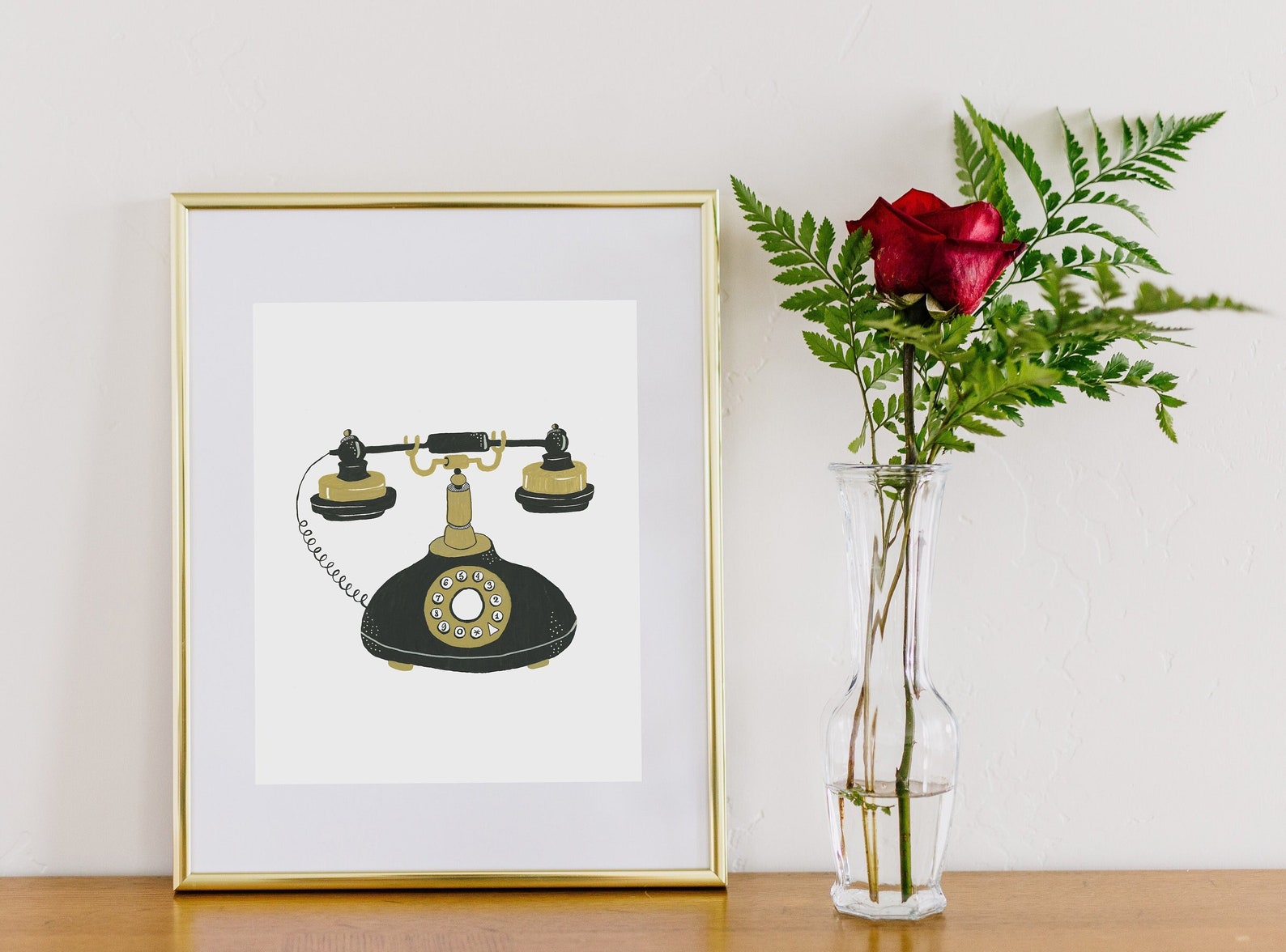 Vintage Phone Art Print | Retro Series Home Decor | Wall Art | Giclee ...