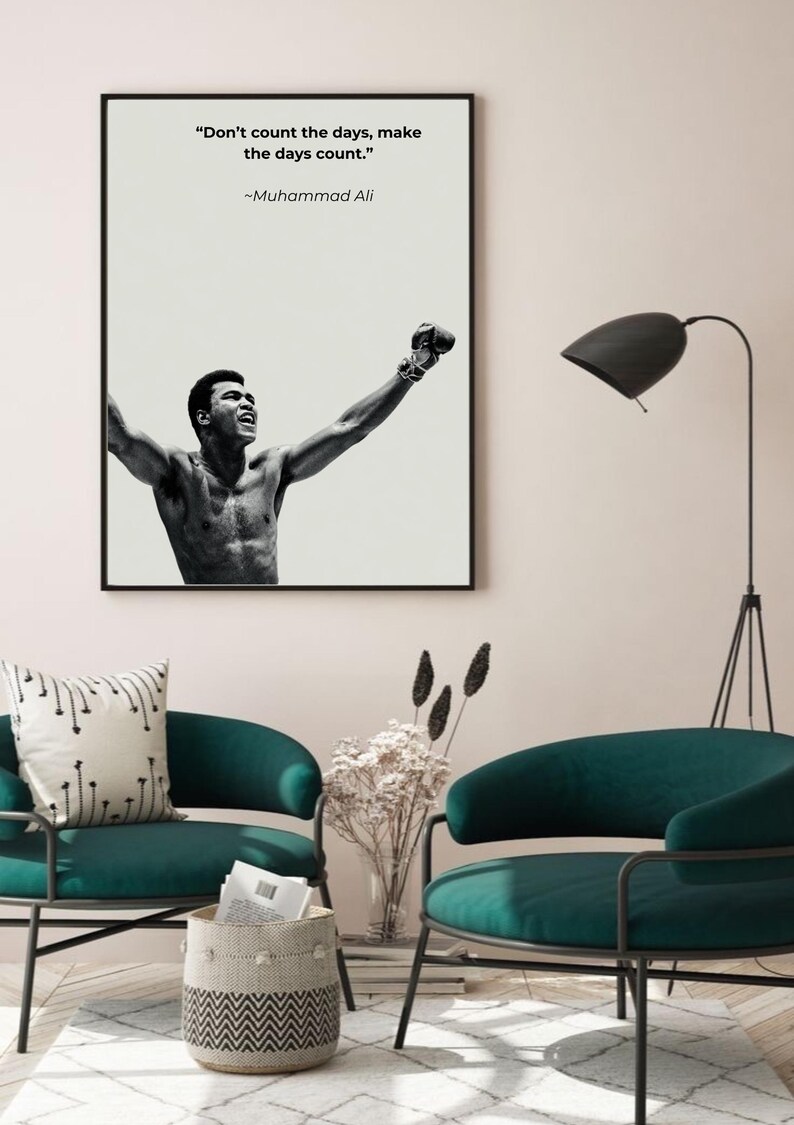 Muhammad Ali Digital Download | Motivational Boxing Quote PNG ...