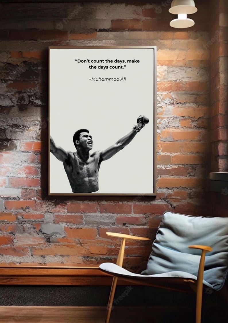 Muhammad Ali Digital Download | Motivational Boxing Quote PNG ...