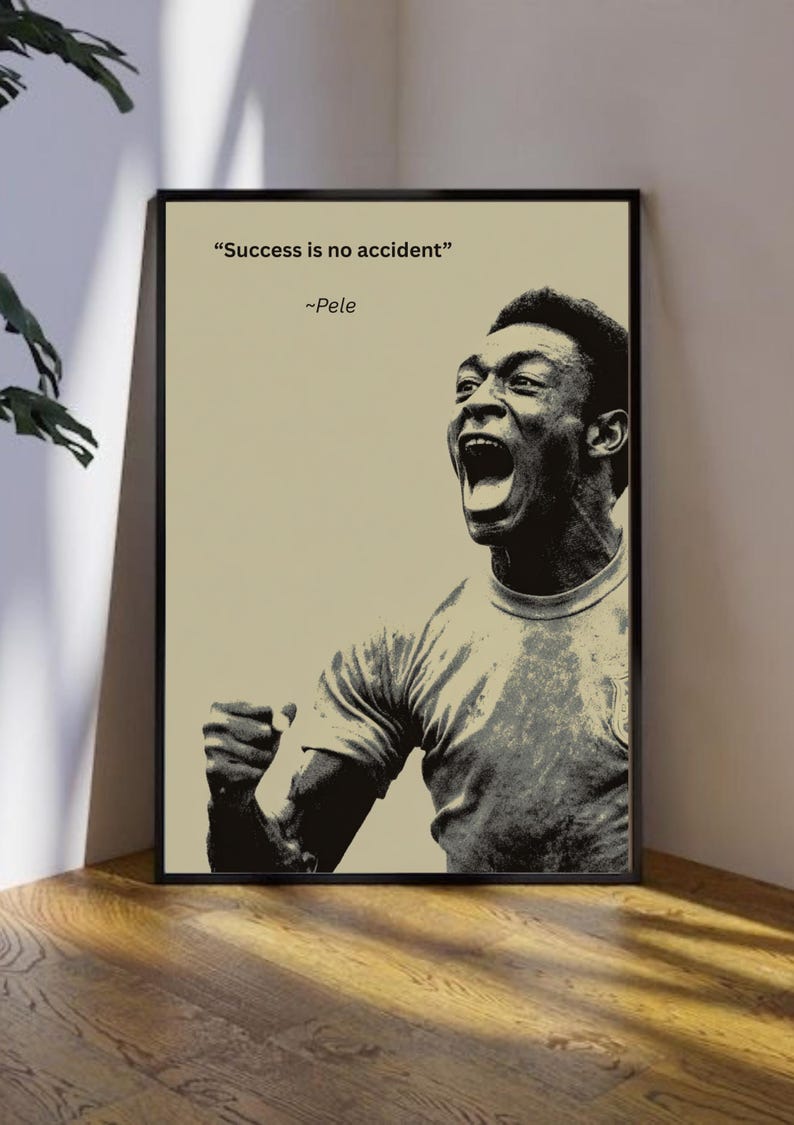 Pele Inspired Soccer Digital Download – Football Legend PNG – Printable ...