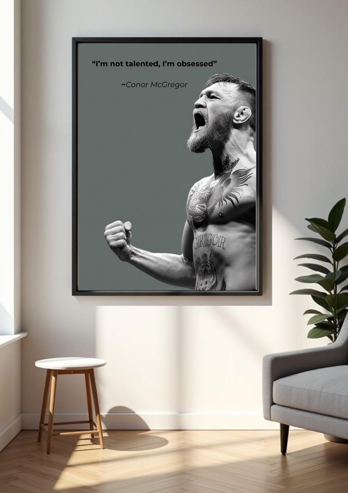 Conor Mcgregor Inspired Digital Download – Printable MMA Wall Art PNG ...