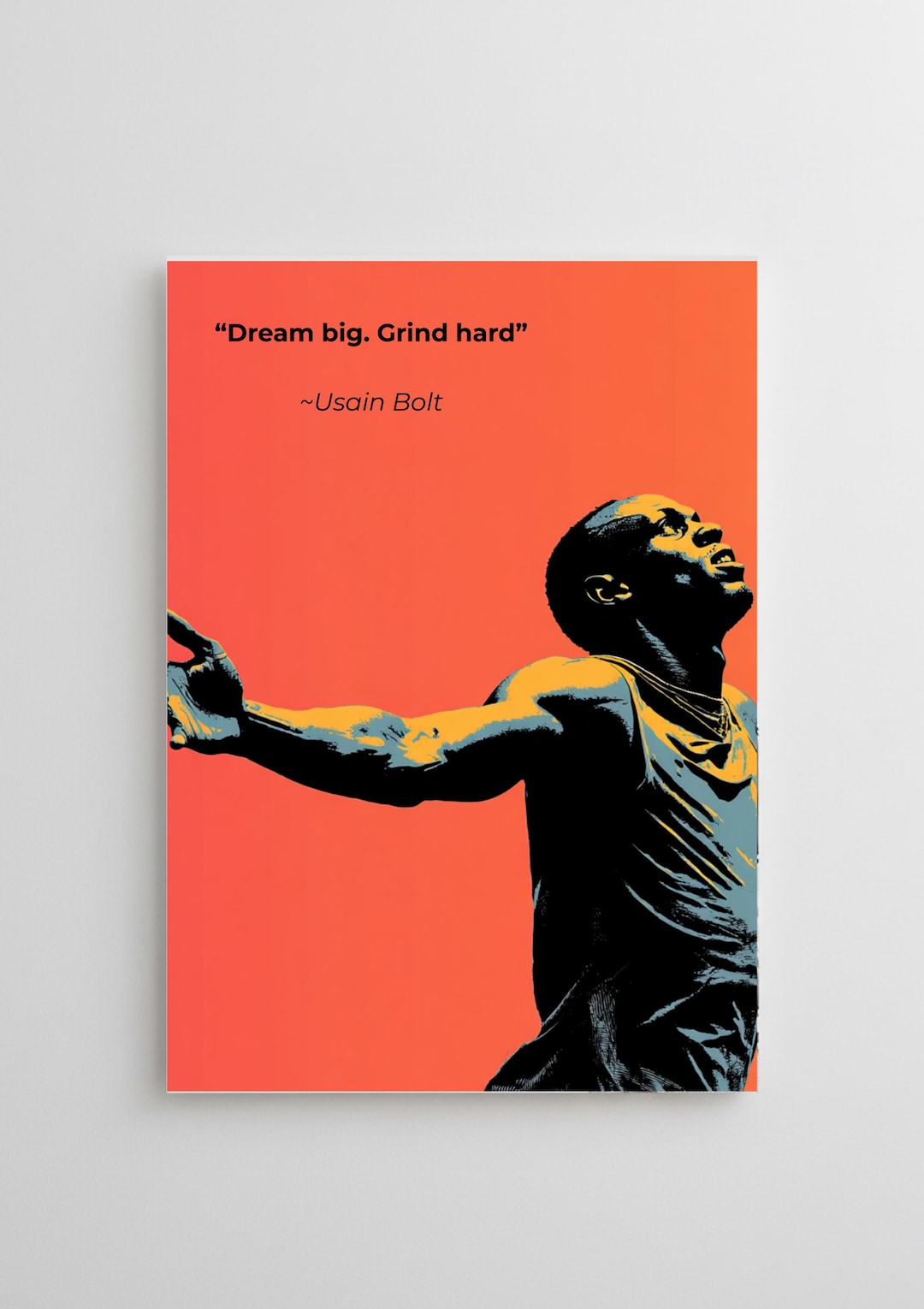 Usain Bolt Digital Download Motivational Quote Wall Art Minimalist ...
