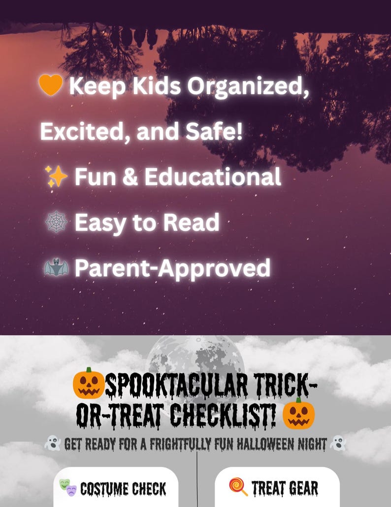 Halloween Trick-or-treat Checklist | Fun Kid's Planner (PDF ...