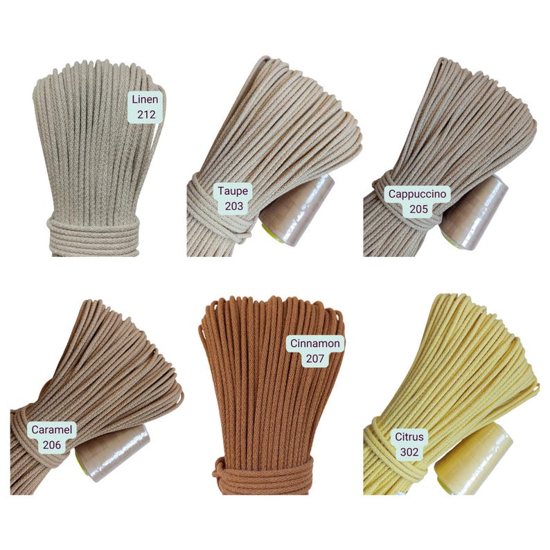 5mm Stiff Eco Cotton Cord | Polyester Core for Bag Making - Etsy