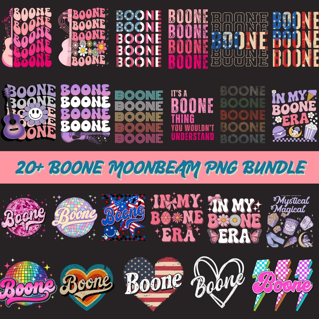 Boone Moonbeam PNG Bundle, Boone 2025 Concert Png, Boone Fan Png - Etsy