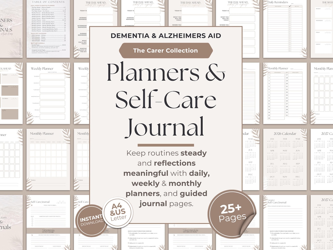 Dementia Care Planners & Journals – Daily, Weekly, Monthly Planner ...